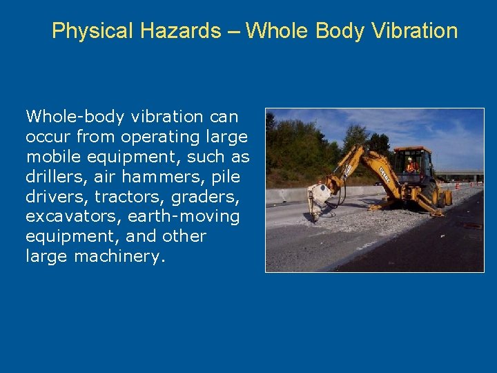 Health Hazards in Construction Developed by the Division