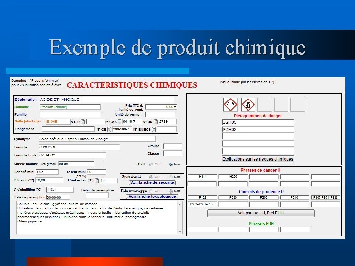 Prvention du risque chimique Identification des risques l