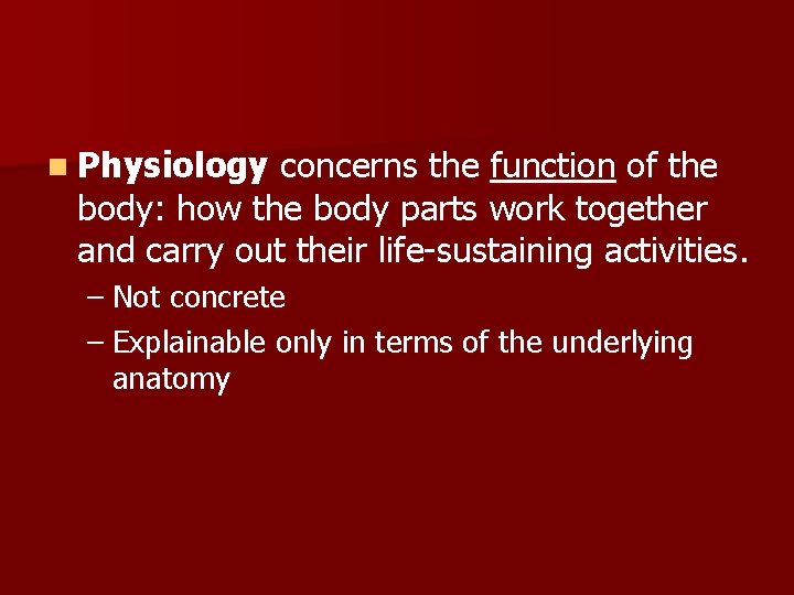 Unit 1 Organization of the Body Chapter 1