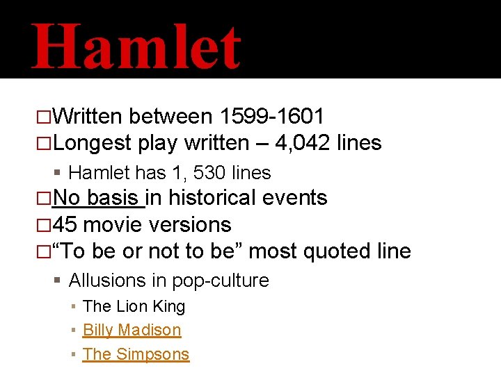 Elizabethan Revenge Tragedy Shakespeares The History Popular during