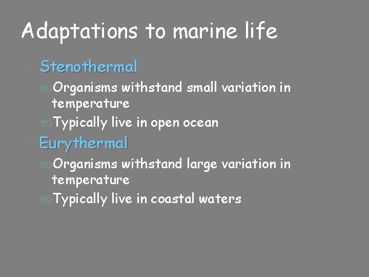 CHAPTER 12 Marine Life and the Marine Environment