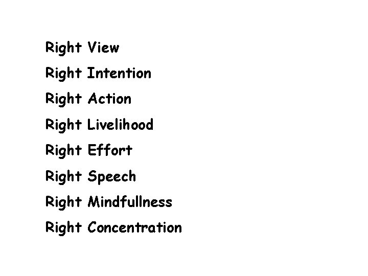 Buddhism The Means The Noble Eightfold Path Recap