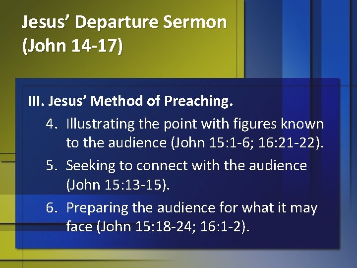 Jesus Departure Sermon John 14 17 PART TWO