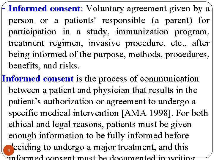 2 9172020 Outline Definition Criteria Reasons for Informed