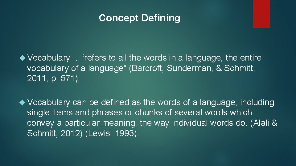 Obstacles to Vocabulary Development Implications for Classroom Practices