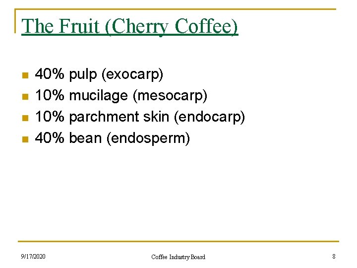 The Jamaican Coffee Industry Presented by Timon Waugh