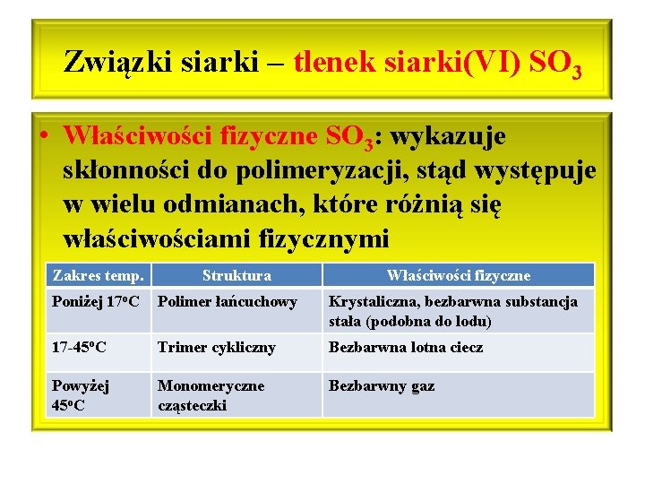 Siarka Wystpowanie i odmiany alotropowe Waciwoci fizyczne Waciwoci