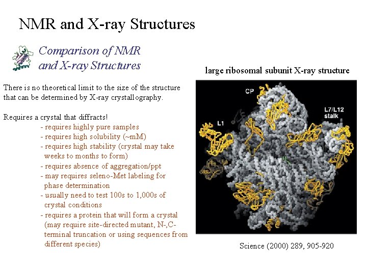 NMR and Xray Structures Comparison of NMR and