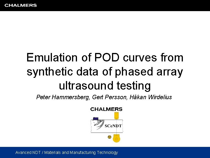 Emulation of POD curves from synthetic data of