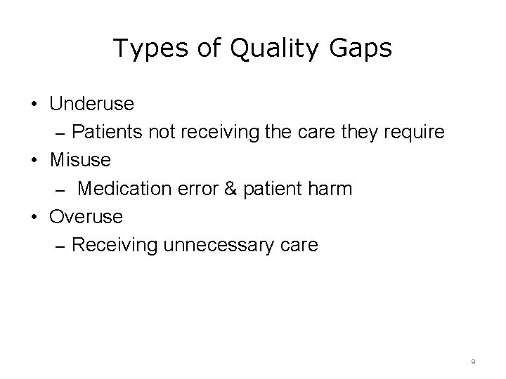 ValueBased Care ValueBased Quality Safety Lecture a Overview