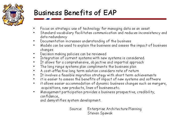 Enterprise Architecture Planning EAP Office of Information Technology
