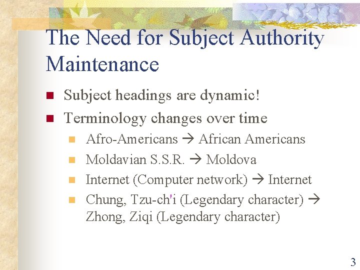 Subject Authority Control and Cooperative Cataloging May 18
