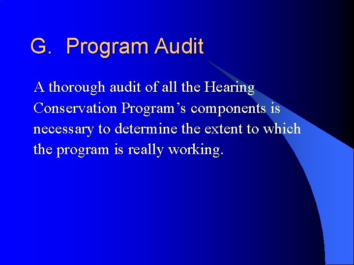 Hearing Conservation Personnel Department Occupational Safety and Health