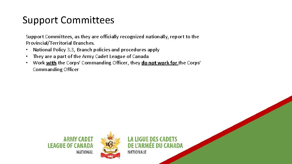 Army Cadet League of Canada Robert Gill Executive