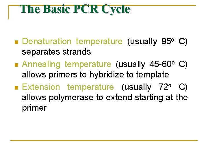 Polymerase Chain Reaction PCR and its Applications Introduction