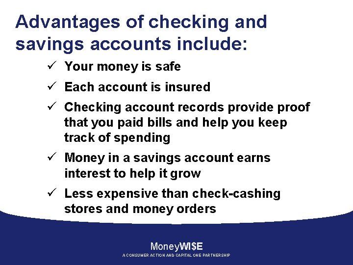 Welcome to Banking BASICS a YOU can bank