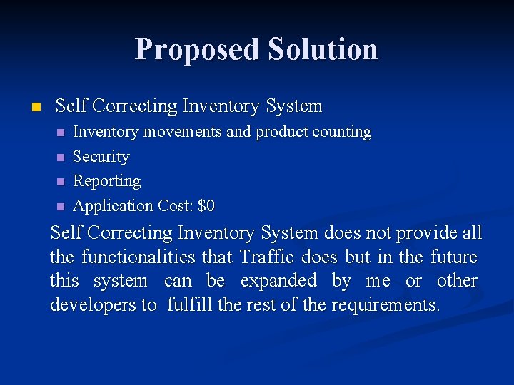 Self Correcting Inventory System BY Sandip Kumar Singh
