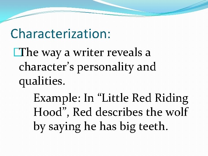 Learning About Short Stories Characters The people or