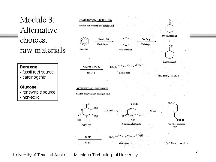 Evaluation of Alternative Reaction Pathways Chapters 7 and