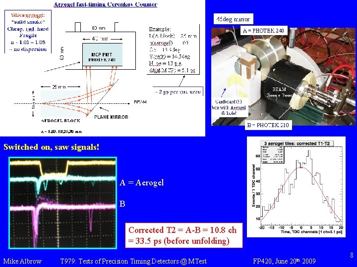 Tests of Fast Timing Detectors in the Fermilab