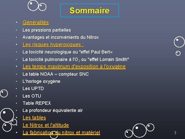 FORMATION NITROX CONFIRME Premire utilisation du NITROX par