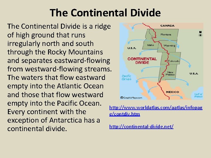 Physical and Man Made Features of the United
