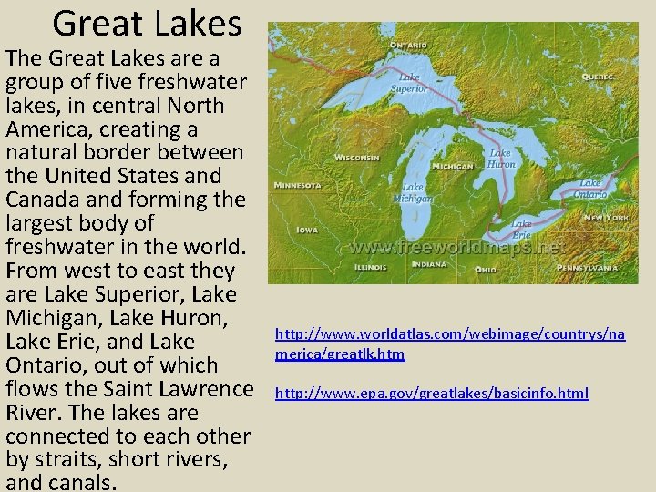 Physical and Man Made Features of the United