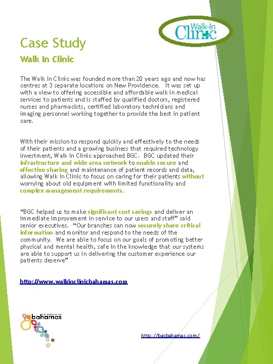 Case Study Walk In Clinic The Walk In