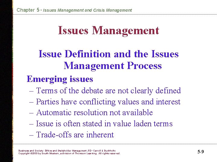 Chapter 5 Issues Management and Crisis Management Search