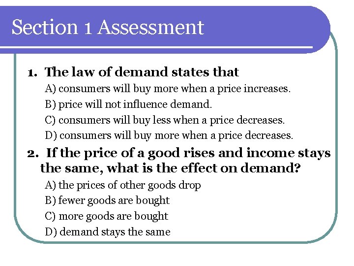 Unit 4 DEMAND What is Demand 1 Demand
