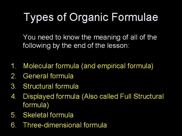 AS Chemistry Topic 6 Organic Chemistry 1 AS
