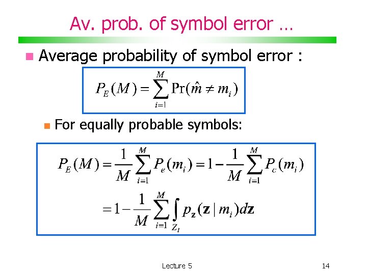 Digital Communications I Modulation and Coding Course Term