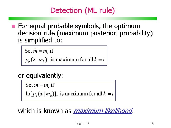 Digital Communications I Modulation and Coding Course Term