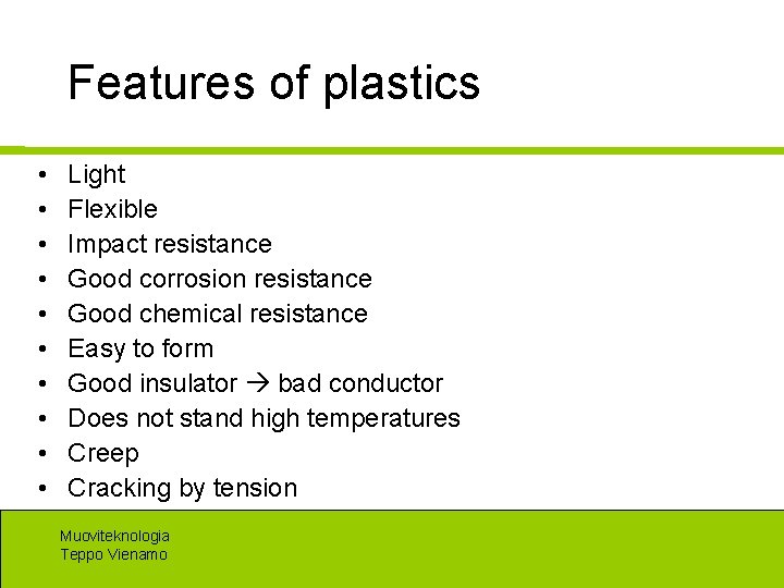 Plastic material basics Chemistry Ways to classify What