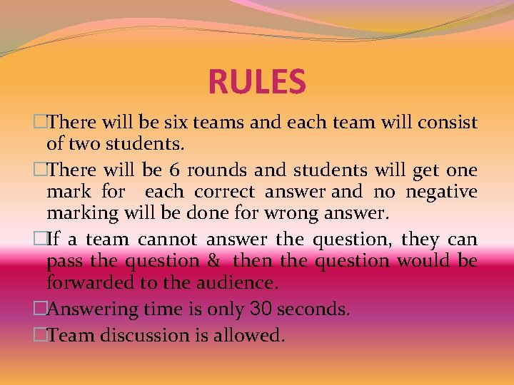 QUIZ FAMOUS PERSONALITIES OF INDIA RULES There will