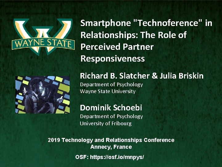 Smartphone Technoference in Relationships The Role of Perceived