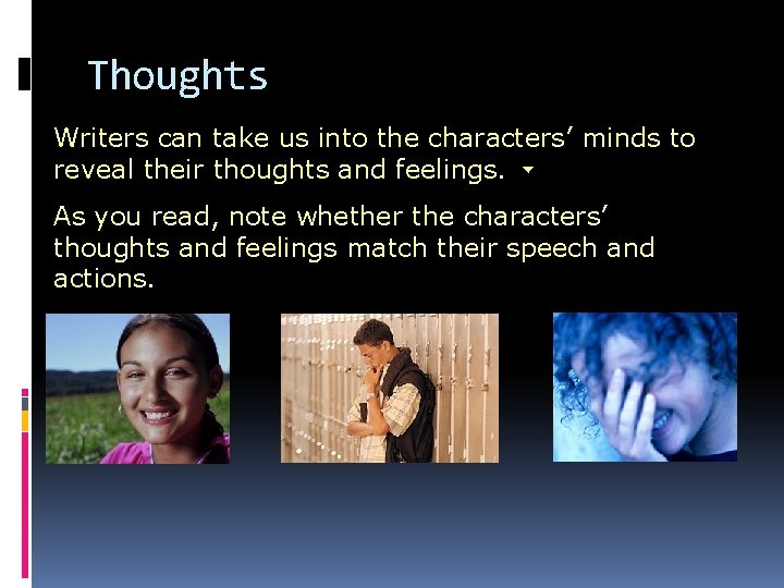 9 th English CHARACTER NOTES 123 Character Notes