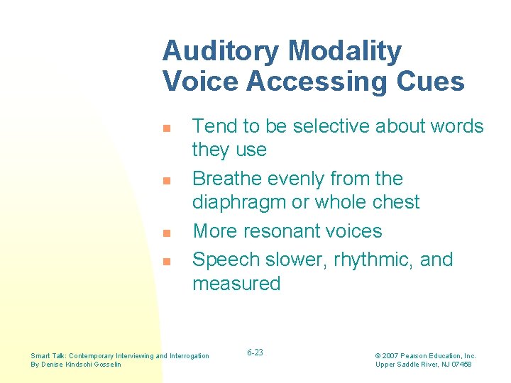 Behavioral Interviewing Techniques Chapter 6 Smart Talk Contemporary