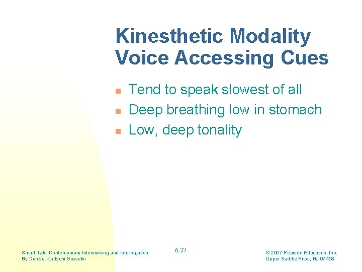 Behavioral Interviewing Techniques Chapter 6 Smart Talk Contemporary