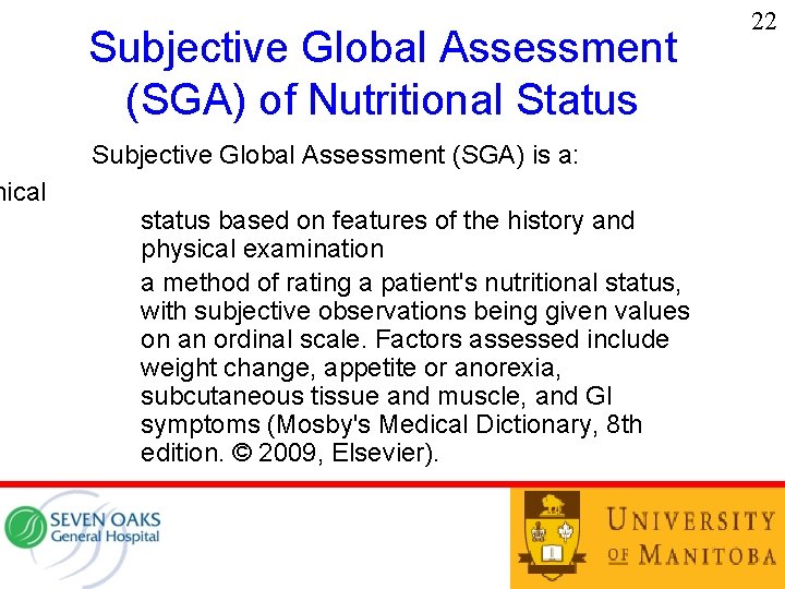 Welcome to Seminar on Nutrition Assessment and Management