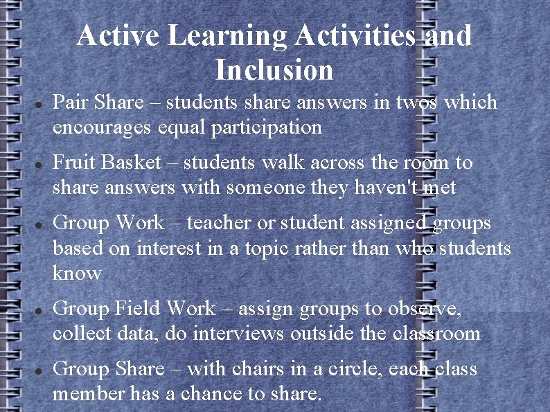 Creating an Environment of Inclusion in the Classroom