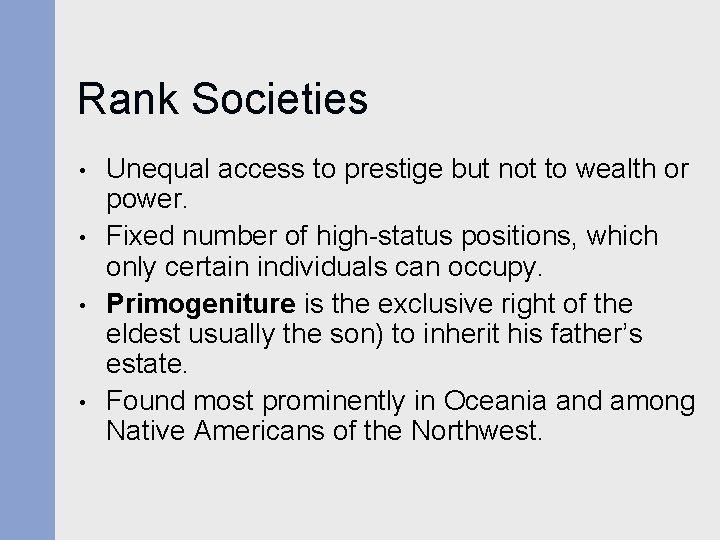 Chapter 12 Social Stratification What We Will Learn