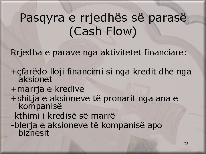 Bilanci i suksesit Pasqyra e ndryshimit t kapitalit