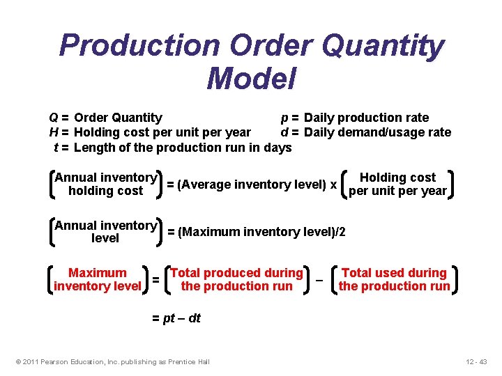 Managing Inventory 12 Power Point presentation to accompany
