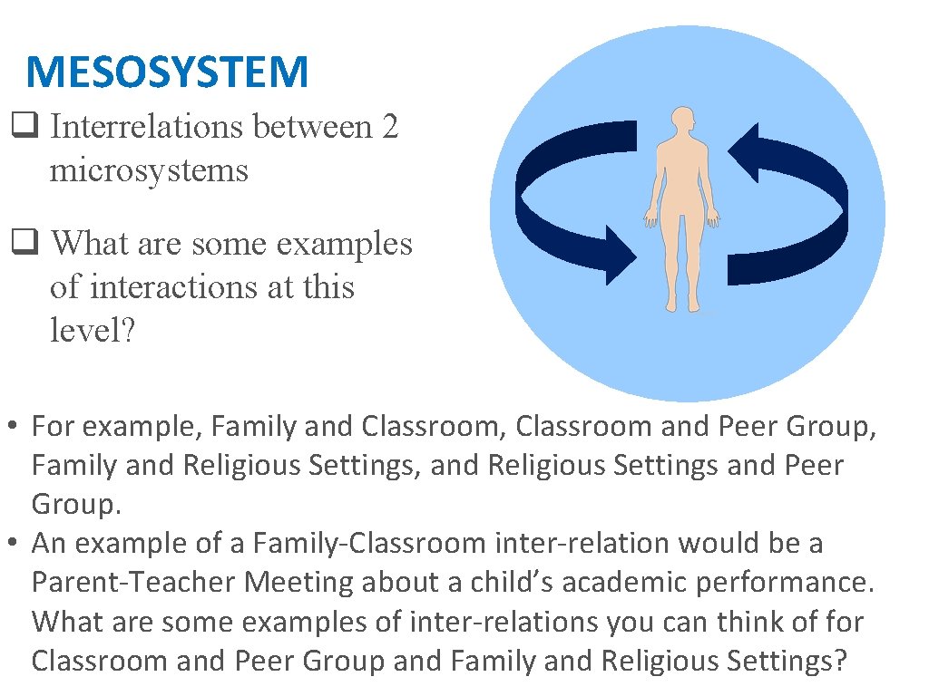 ECOLOGICAL SYSTEMS Principles of Family Human Services Lesson