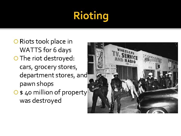 Los Angeles California 1965 The WATTS RIOTS August