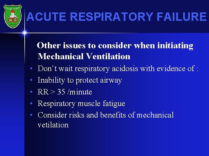 ACUTE RESPIRATORY FAILURE Definitions Hypoxemia is reduction in