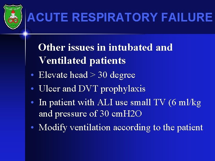ACUTE RESPIRATORY FAILURE Definitions Hypoxemia is reduction in