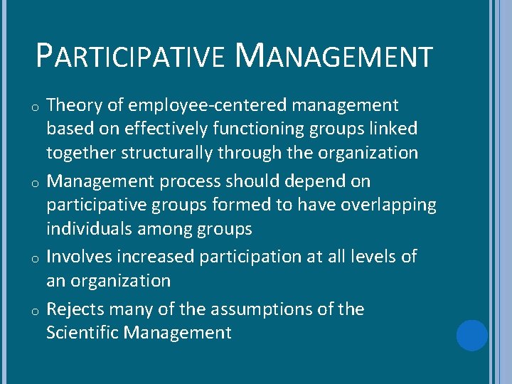 LIKERTS PARTICIPATIVE MANAGEMENT COMMUNICATION IMPLICATIONS OF HUMAN ...