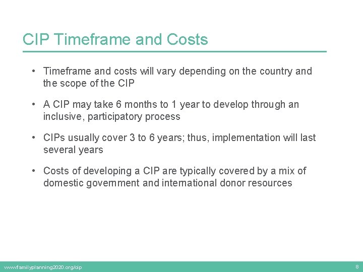 Costed Implementation Plan Resource Kit Date Presented by
